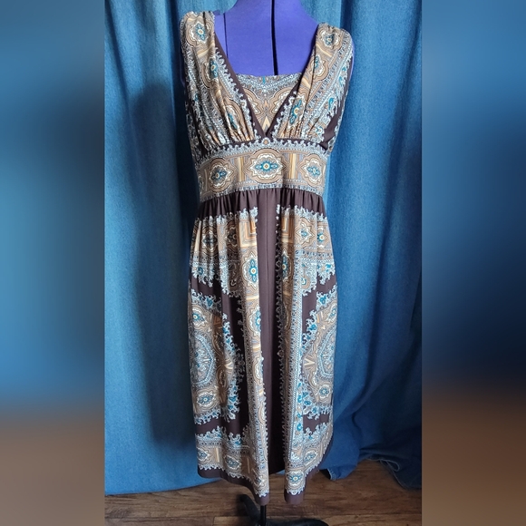 Jones New York | Dresses | Jones New York Bohemian Paisley Maxi Dress ...
